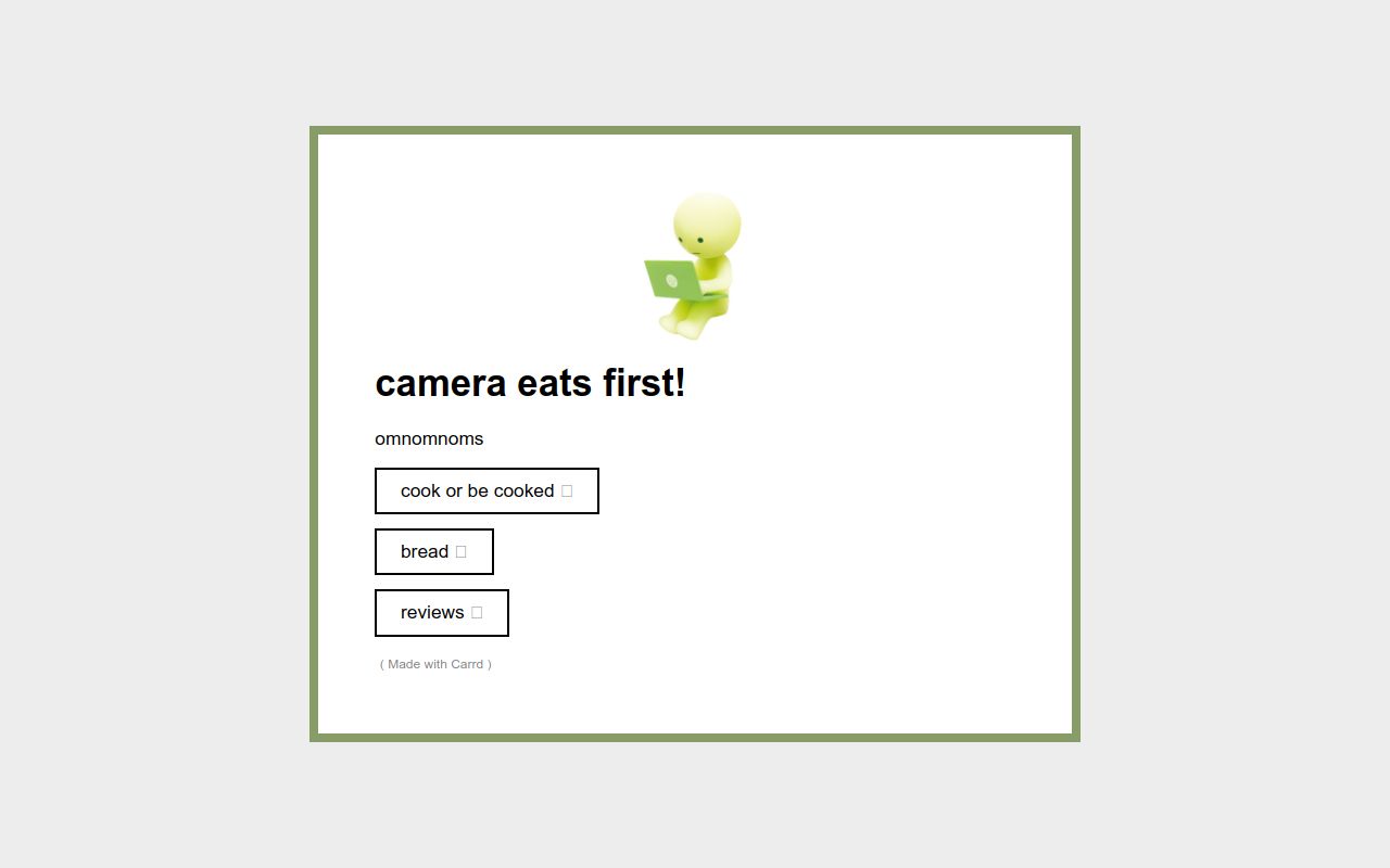 camera eats first